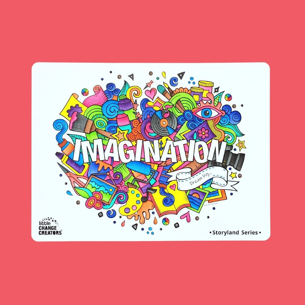 IMAGINATION Colour + Draw Set | Colour & erase drawing mat - Little ...