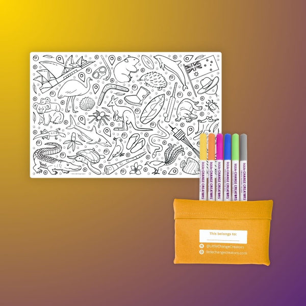Pocket Reusable Colouring In Sets - Little Change Creators