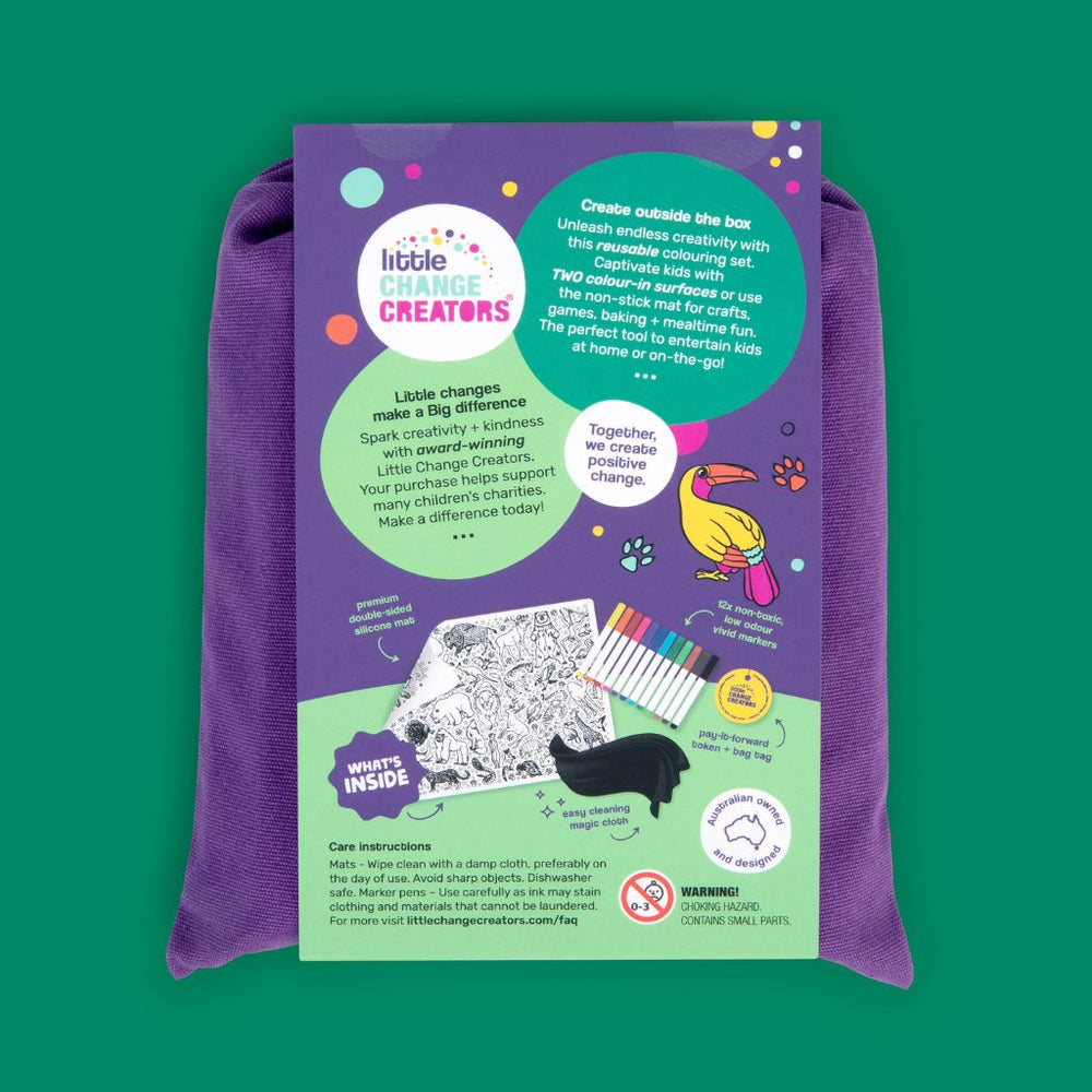 SAFARI Animal Colouring Set | Mindfulness Colouring for kids - Little ...