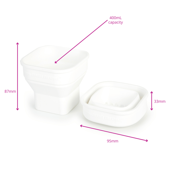 Re-CRAFT-able™ Collapsible Cup - White - Little Change Creators